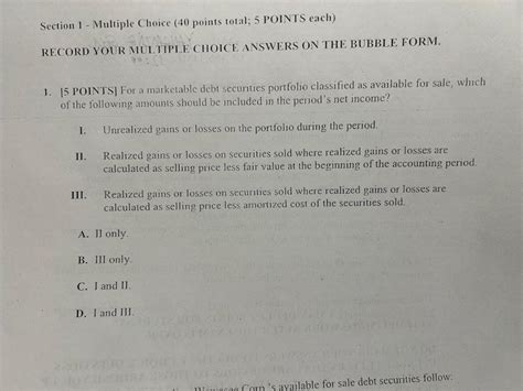 Solved Section 1 Multiple Choice 40 Points Total 5