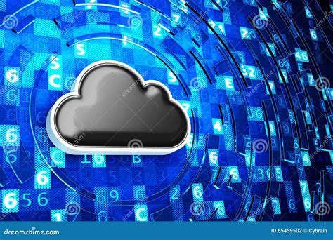 Cloud Computing Service Remote Data Storage And Network Security Technology Concept Stock