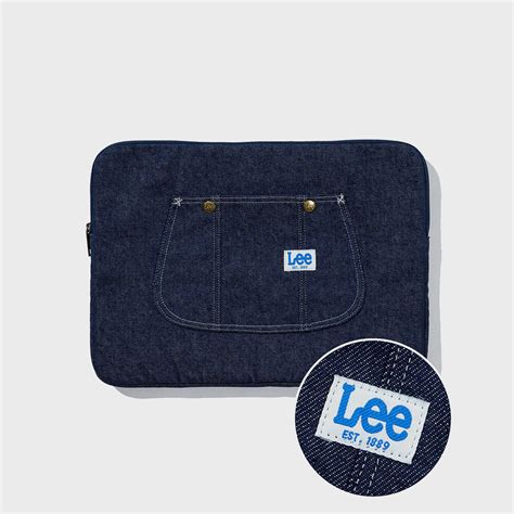 리 빈티지 로고 랩탑 파우치 인디고 다크 위시버킷