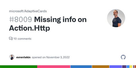 missing info on action · issue 8009 · microsoft adaptivecards