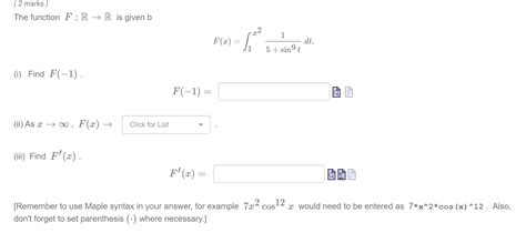 solved 2 marks the function f r → r is given b x2 fla 1