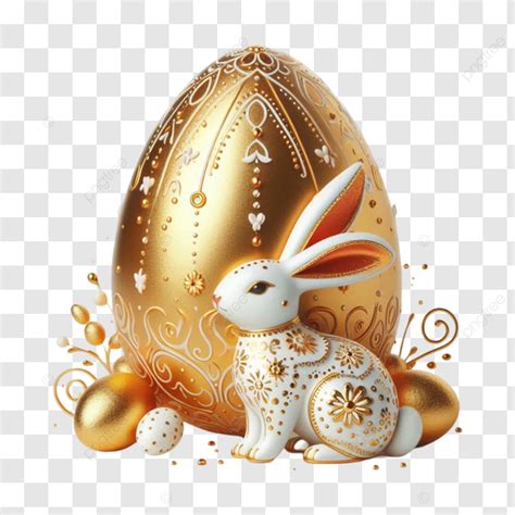 황금빛으로 장식 된 행복한 부활절 달걀 축제와 광택 3d 및 토끼 부활절 달걀 축제 황금 토끼 Png 일러스트 및 이미지 에 대한 무료 다운로드 Pngtree