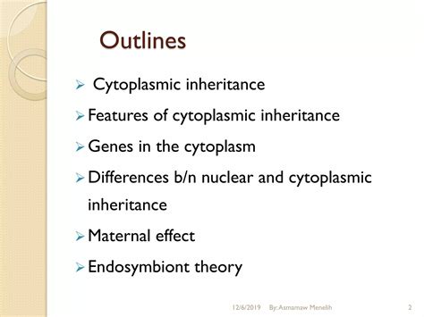 Cytoplasmic Inheritance And Maternal Effect Pdf Biological Sciences Science