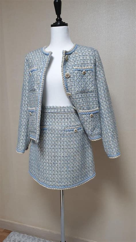 새제품 사이즈s 트위드 자켓 스커트 세트 트위드세 헬로마켓
