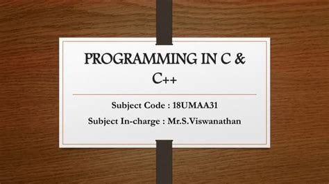 Programming In C History Of C Pptx