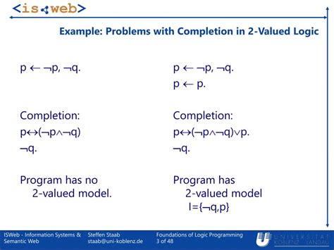 Ppt Three Valued Models Of Program Completion Powerpoint Presentation Id