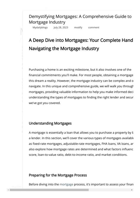 Ppt Demystifying Mortgages A Comprehensive Guide To Navigating The Mortgage Industry