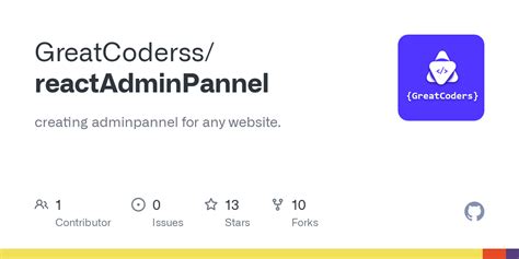 GitHub GreatCoderss ReactAdminPannel Creating Adminpannel For Any Website