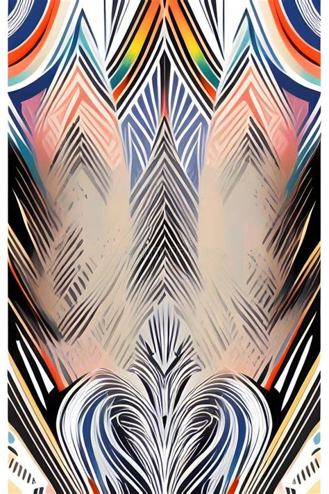 Back Colorful Tattoo Fractal Art Generative Ai Stock Illustration Illustration Of Back