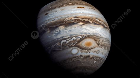 The Beautiful Planet Jupiter With Coloured Spots Background Clear