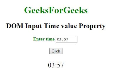 HTML Input Time value用法及代码示例 纯净天空
