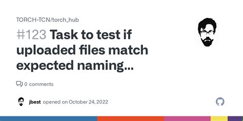 Task To Test If Uploaded Files Match Expected Naming Pattern · Issue