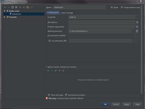 Trying To Run Kotlin Script In Intellij Idea Stack Overflow