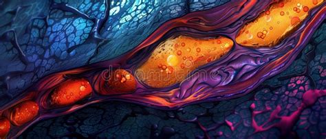 Diseased Artery Wall Laden With Plaque Under A Microscope Vivid