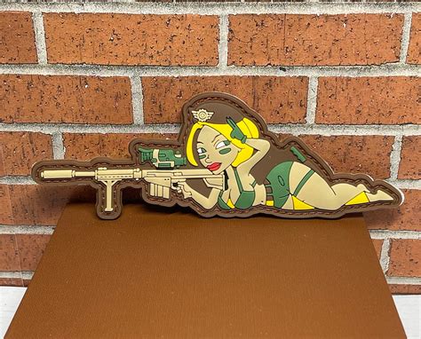 PVC Tactical Patch D Sexy Girl Gun Patch Morale Military Girl Rifle Patch Etsy