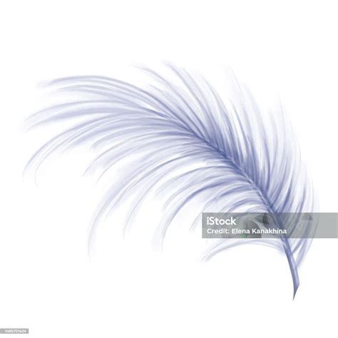 백조 거위의 우아한 푹신한 푸른 깃털 연극 의상 카니발 의상 모자 꽃다발 및 기념품 장식 요소 흰색 배경에 디지털 일러스트레이션 Fashion Show에 대한 스톡 벡터