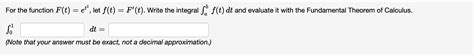 Solved For The Function F T Et2 ﻿let F T F T ﻿write