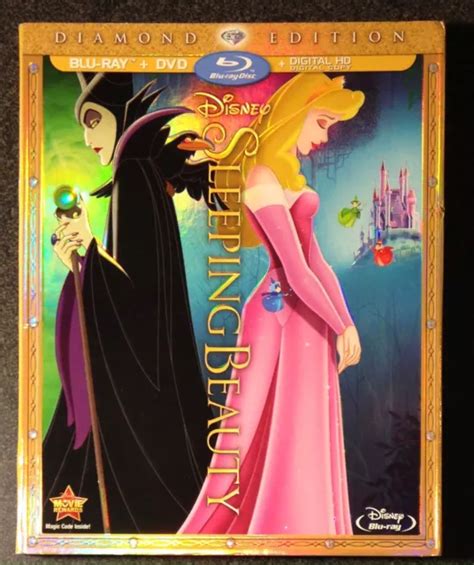 DISNEY SLEEPING BEAUTY Blu Ray DVD Digital Copy Diamond W SlipCover New OOP Rare 83 12