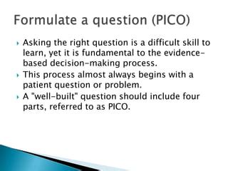 Question Formulation Pico PPT