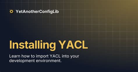 Installing YACL YetAnotherConfigLib