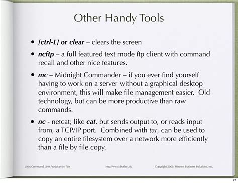 Unix Command Line Productivity Tips Ppt