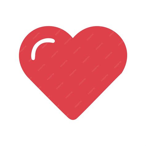 Solid Red Heart Illustration Simple Bold And Centralized Premium Ai Generated Vector