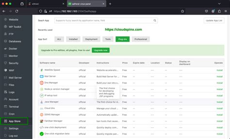 Install And Use Aapanel On Rocky Linux 9 Almalinux 9 Cloudspinx