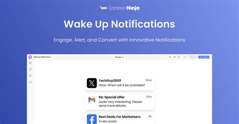 New App Wake Up Notifications 📣 Announcements Common Ninja