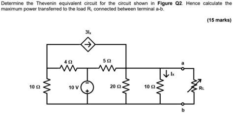 solved determine the thevenin equivalent circuit for the circuit shown in figure q2 hence