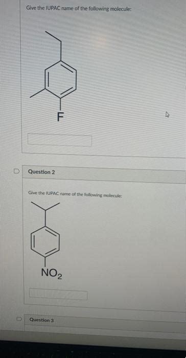 [solved] Give The Iupac Name Of The Following Molecule Qu