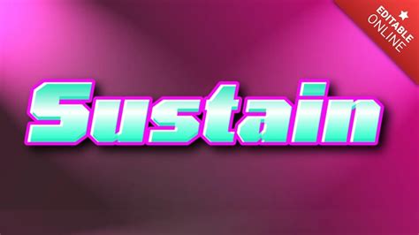 Sustain | Turquoise With Rotation Animation | Text Effect Generator