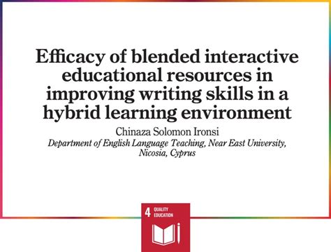 Efficacy Of Blended Interactive Educational Resources In Improving Writing Skills In A Hybrid