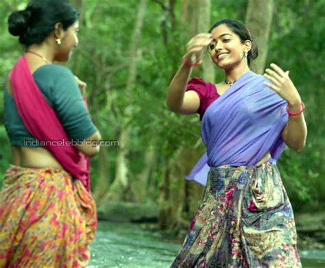 Rashmika Mandanna Pushpa Tollywood Hot Saree Hd Caps Starcelebblog Com