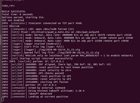 issue on takeoff land example mavsdk discussion forum for px4