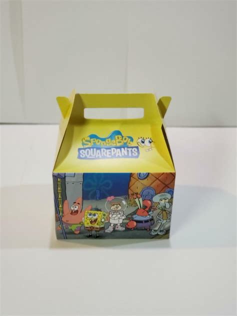 Spongebob Party Favor Boxes Set Of 10 Ebay