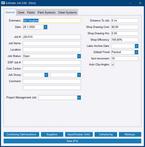Create An Estimating Job Tekla User Assistance