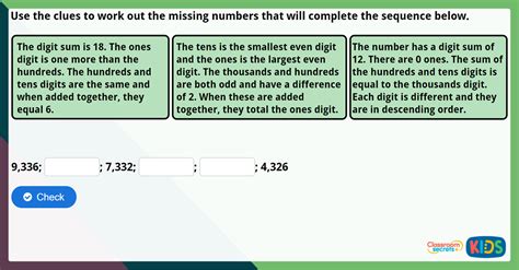 Year 4 Ordering Numbers Lesson Classroom Secrets Classroom Secrets