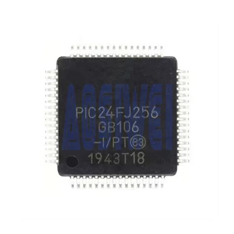 original pic24fj256gb106 mcu microcontroller ic 16 bit 32mhz 256kb tqfp 64 pic24fj256gb106 i pt