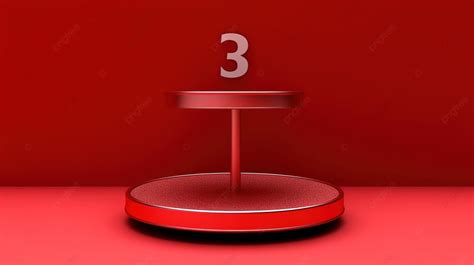 3d로 렌더링된 빨간색 배경에 매달린 숫자가 있는 빈 챔피언 연단 디스플레이 배경 제품 배경 제품 전시 배경 일러스트 및