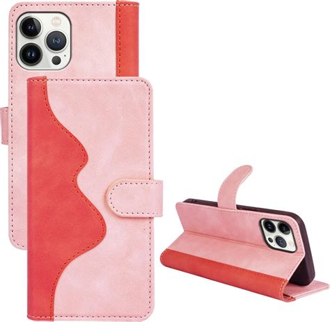Color Block Flip Wallet Leather Phone Case For Samsung Galaxy F62 F52