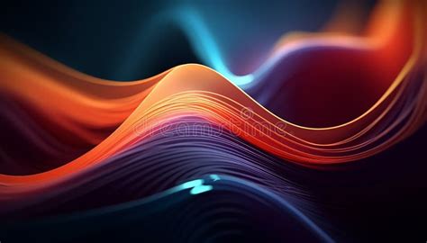 A Vibrant Glowing Wave Pattern Illuminates The Dark Backdrop Generated