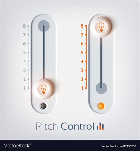 User Interface Template With Vertical Slider Control