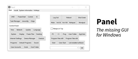 Github Jasondavispanel The Missing Gui For Microsoft Windows