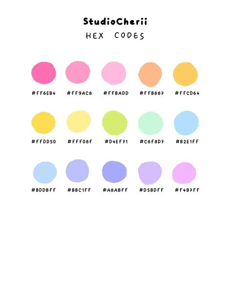 Goodnotes Hex Colors 🎨 Gallery Posted By Studiocherii Lemon8 Hex