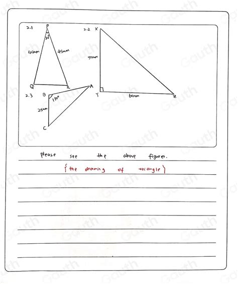 Solved Construct The Following Triangles With A Ruler Protractor And