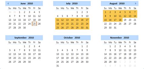Calendar For Wpf Componentone For Wpf（コンポーネントワン） Developer
