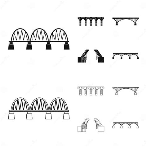 Vector Design Of Connection And Design Symbol Set Of Connection And Side Stock Vector