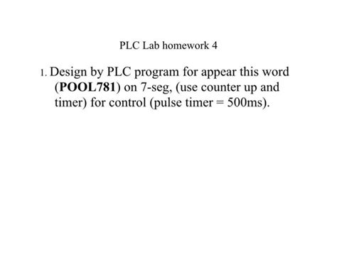 Solved Design By PLC Program For Appear This Word Chegg