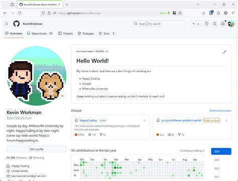 GitHub Profile README Happy Coding