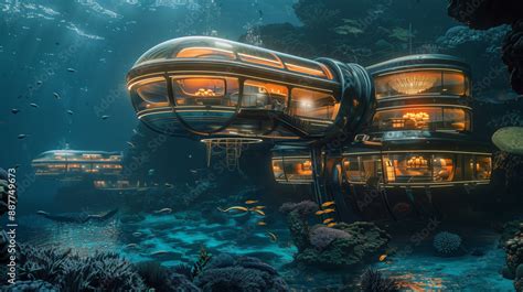 Futuristic Underwater Research Station Equipped With Ai Driven Marine Biology Research Tools And